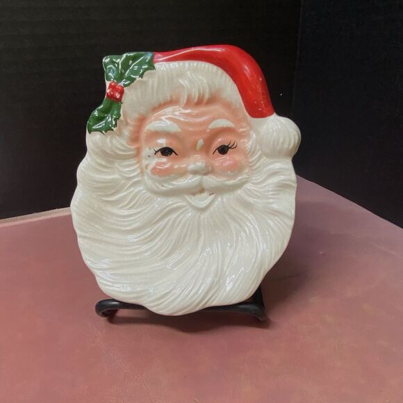 Unknown | Dining | Vintage Christmas Santa Claus Face Wall Hanger Spoon ...
